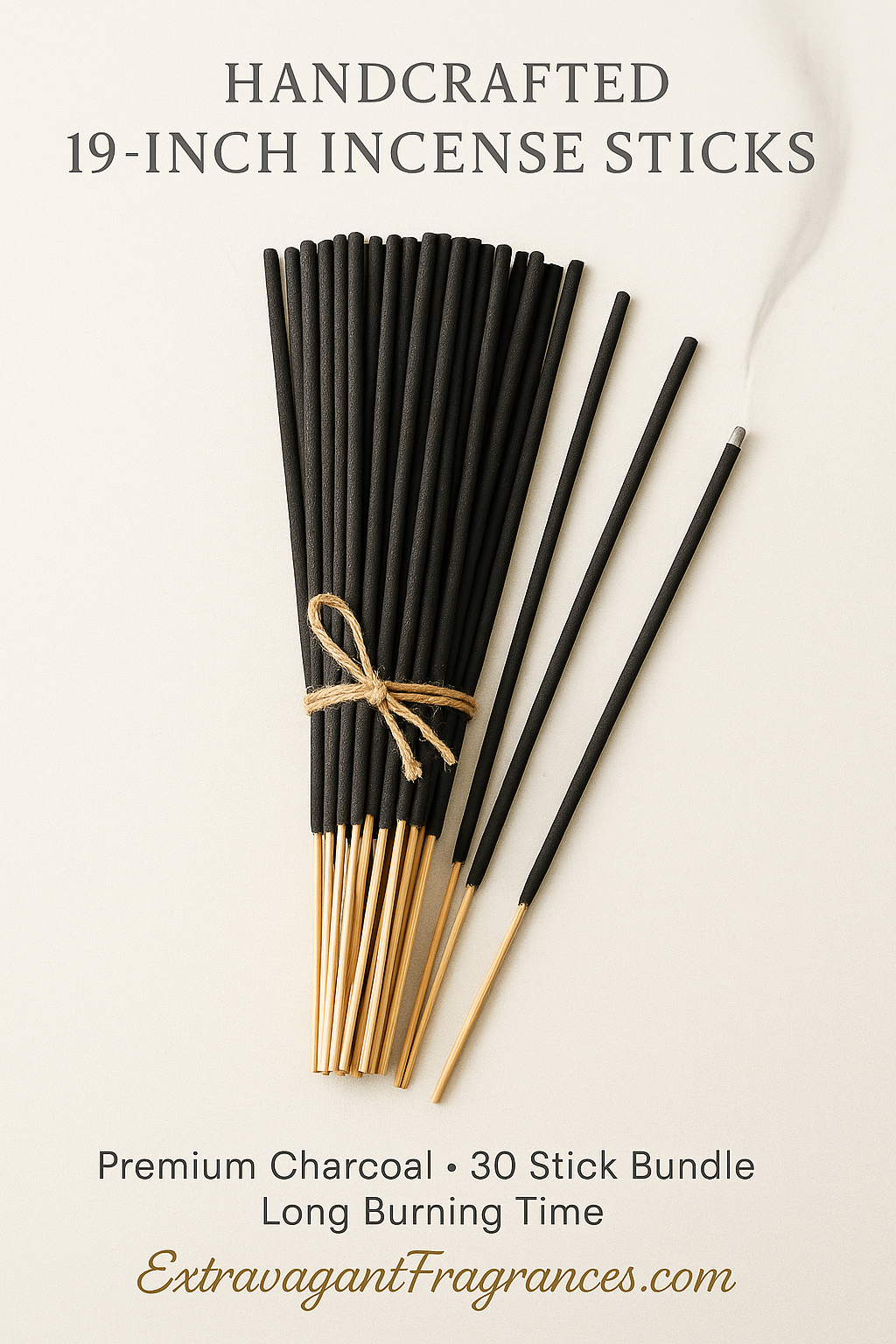 30 x 19 inch - Hand Dipped Charcoal Incense Stick – Extravagant Fragrances